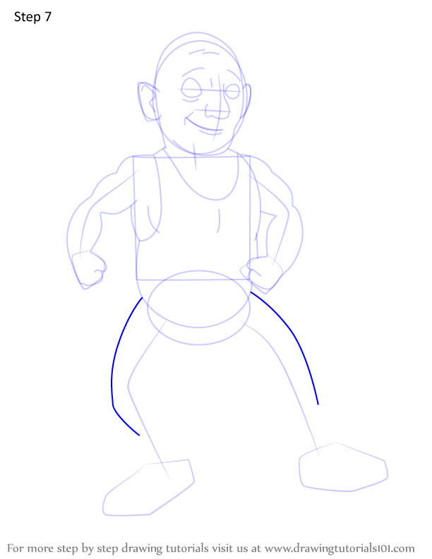 How to Draw Small Dancing Man from 12 oz Mouse (12 oz Mouse) Step by ...
