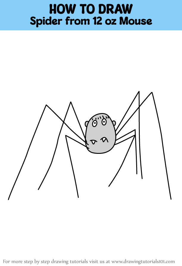 How to Draw Spider from 12 oz Mouse (12 oz Mouse) Step by Step ...
