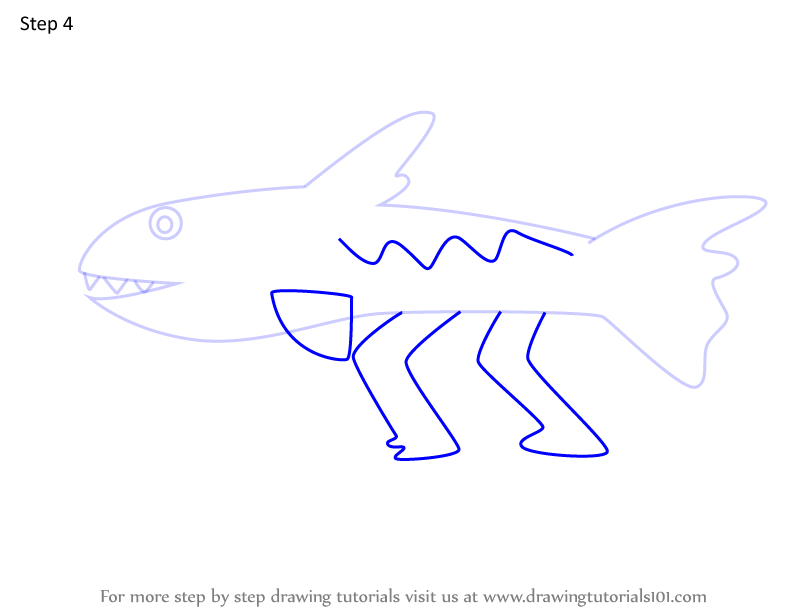 How to Draw Walking Fish from 12 oz Mouse (12 oz Mouse) Step by Step ...