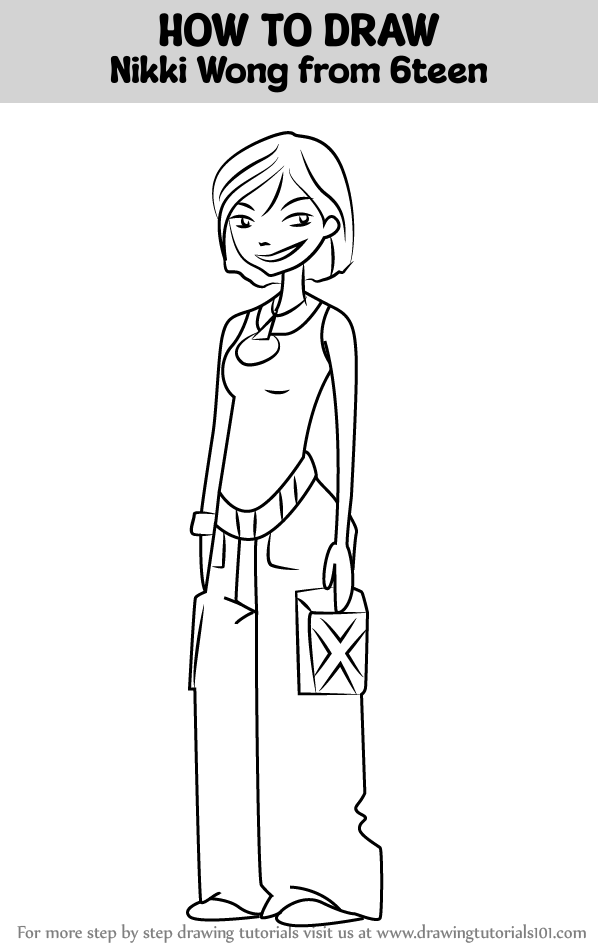 How to Draw Nikki Wong from 6teen (6teen) Step by Step ...