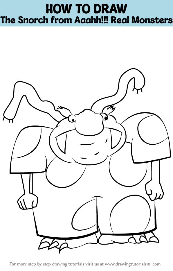 How to Draw The Snorch from Aaahh!!! Real Monsters (Aaahh!!! Real ...