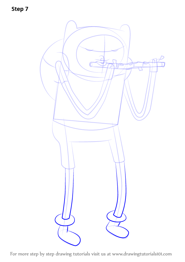 How to Draw Finn playing Flute from Adventure Time (Adventure Time ...