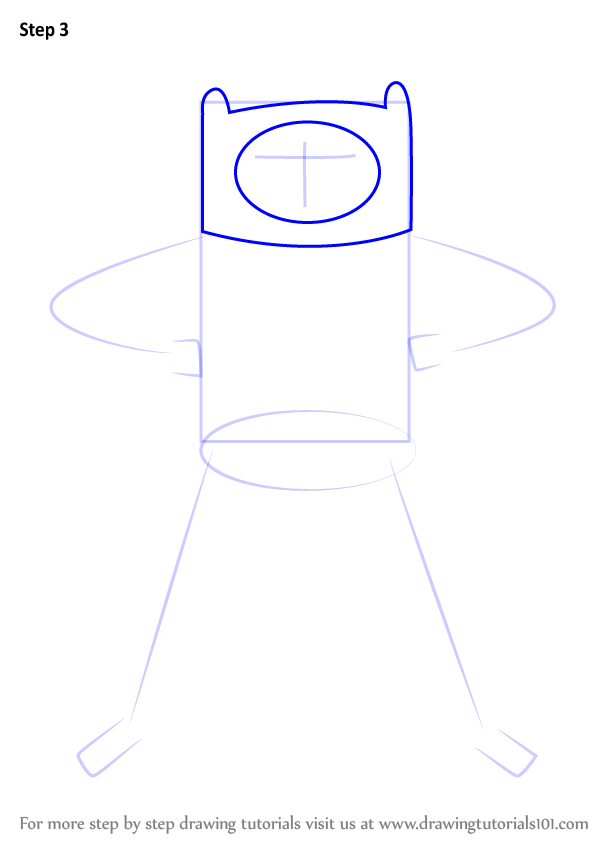 How to Draw Finn the Human from Adventure Time (Adventure Time) Step by ...