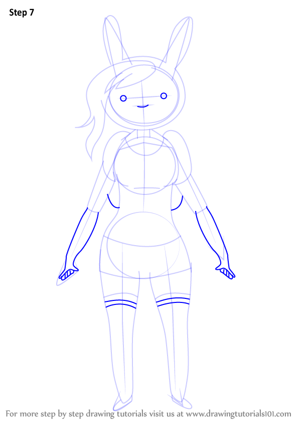 How to Draw Fionna the Human from Adventure Time (Adventure Time) Step ...