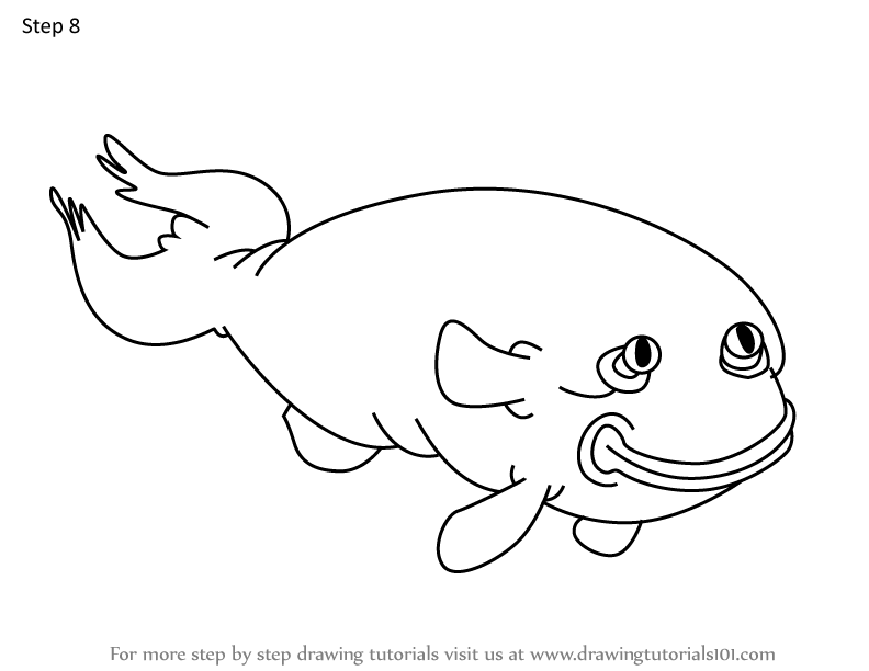 How to Draw Giant Goldfish from Adventure Time (Adventure Time) Step by ...
