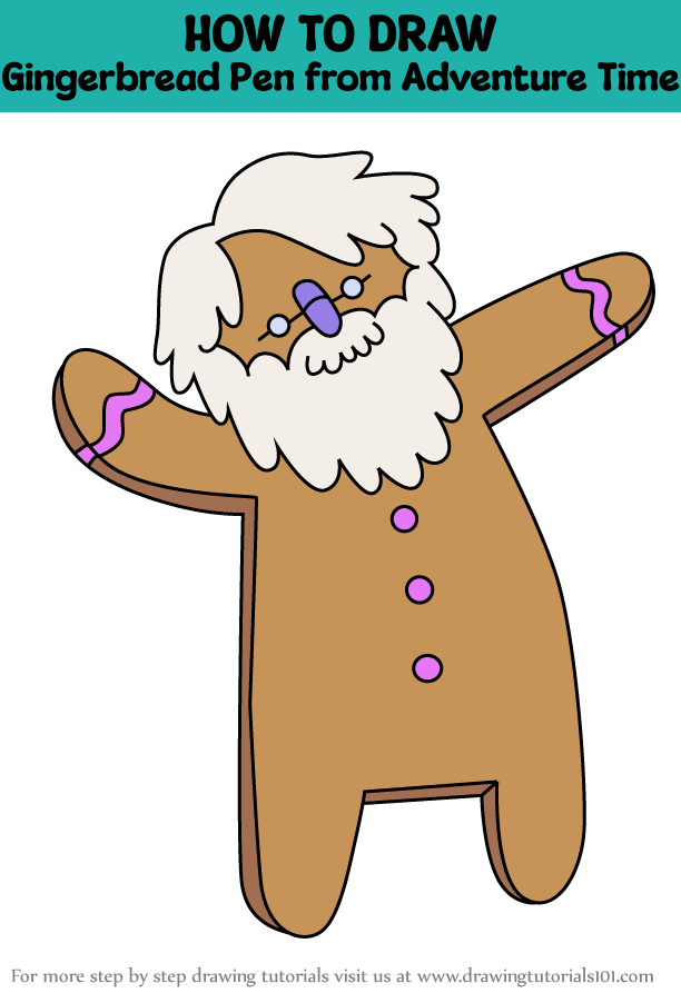 How to Draw Gingerbread Pen from Adventure Time (Adventure Time) Step ...