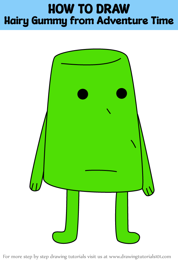 How to Draw Hairy Gummy from Adventure Time (Adventure Time) Step by ...
