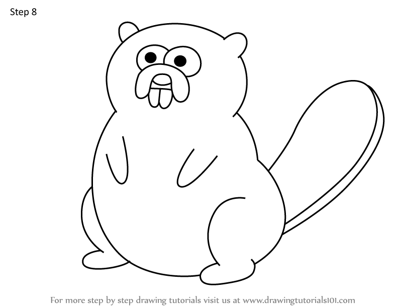 How to Draw Lenny the Beaver from Adventure Time (Adventure Time) Step ...