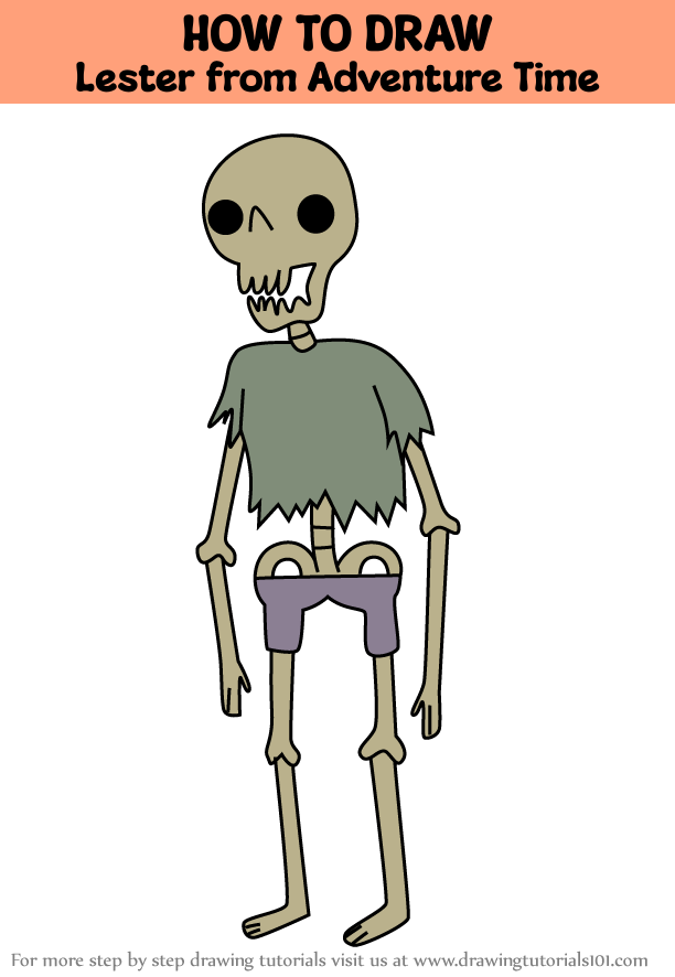 How to Draw Lester from Adventure Time (Adventure Time) Step by Step ...