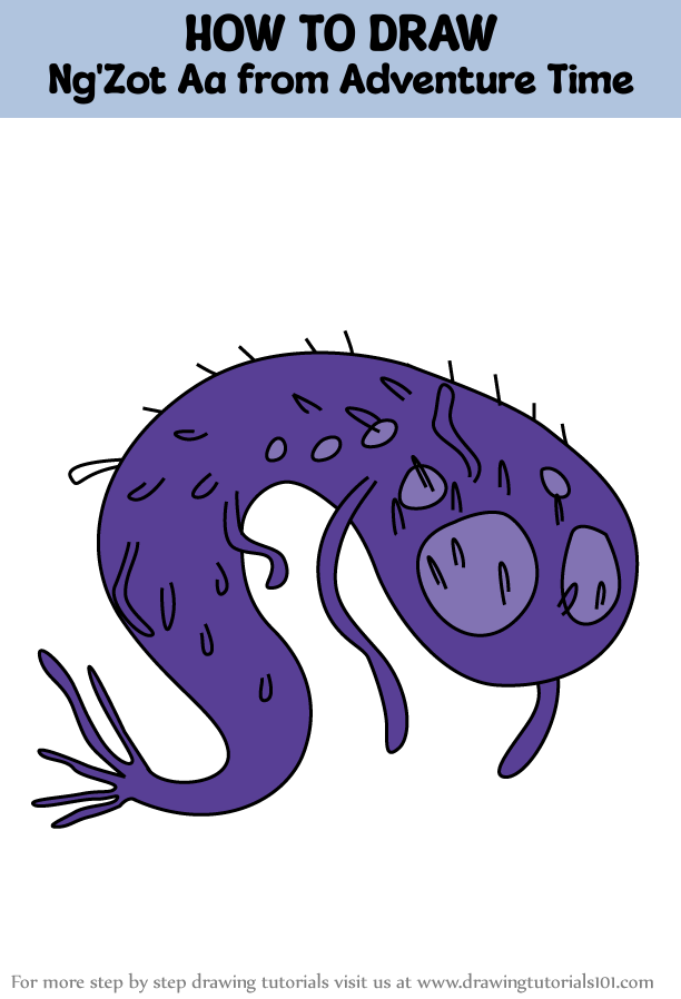 How to Draw Ng'Zot Aa from Adventure Time (Adventure Time) Step by Step ...