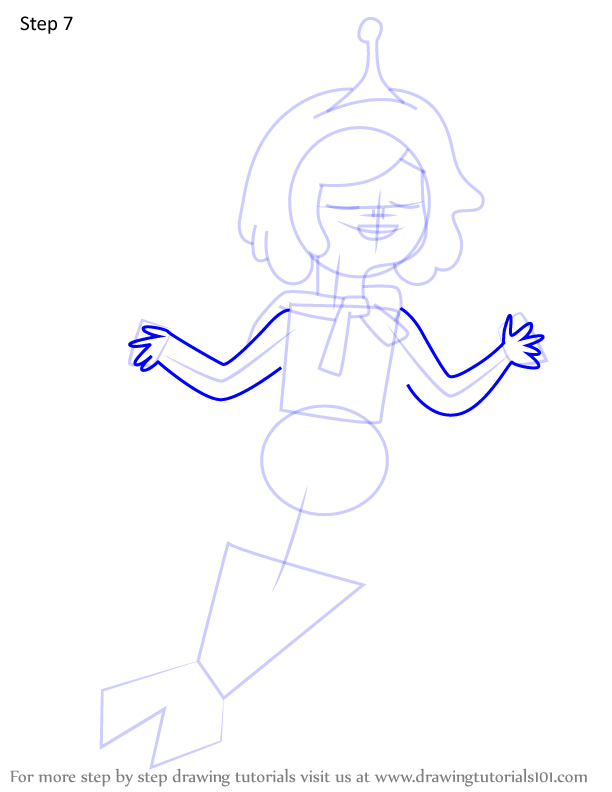 How to Draw Ocean Princess from Adventure Time (Adventure Time) Step by ...