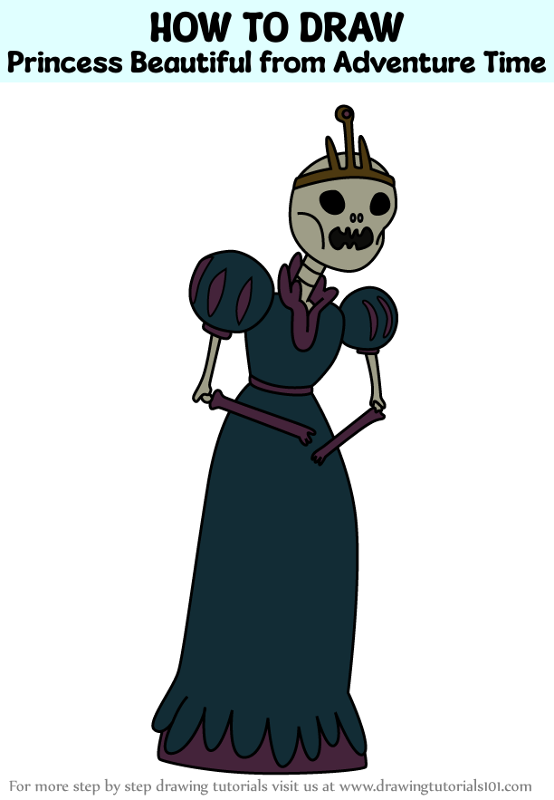How to Draw Princess Beautiful from Adventure Time (Adventure Time ...