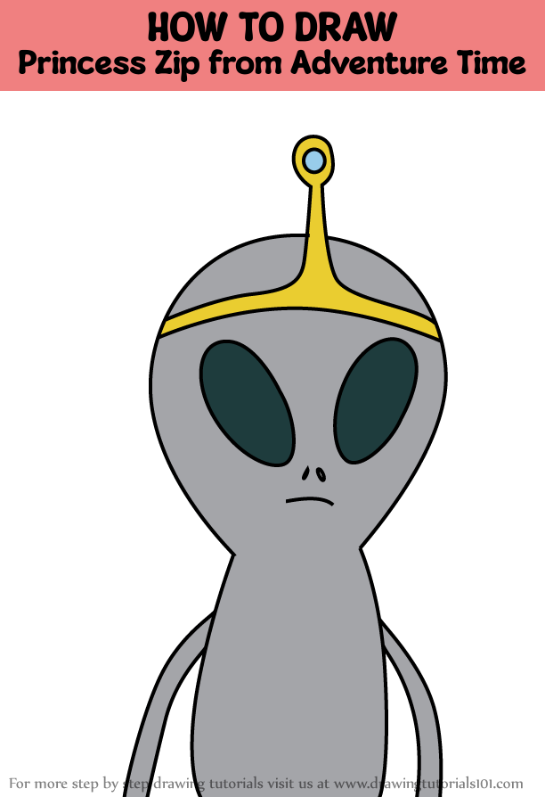 How to Draw Princess Zip from Adventure Time (Adventure Time) Step by ...