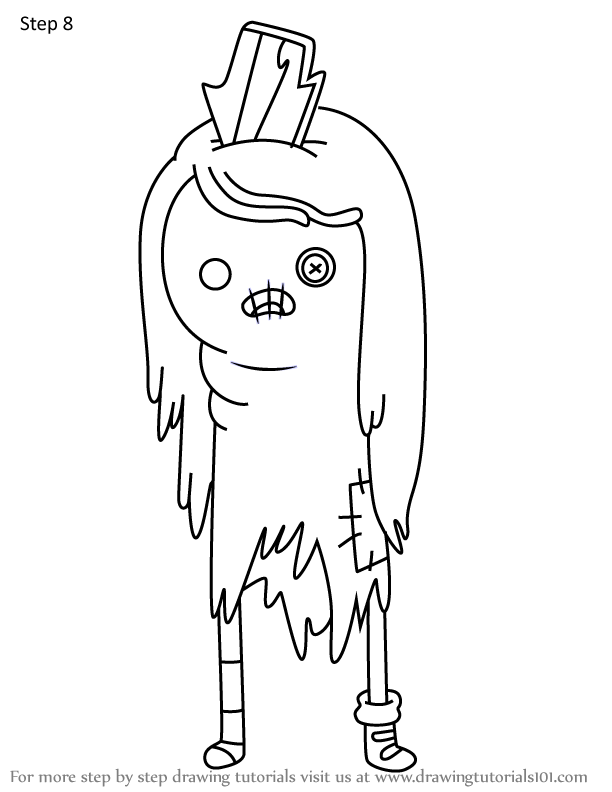 How to Draw Raggedy Princess from Adventure Time (Adventure Time) Step ...