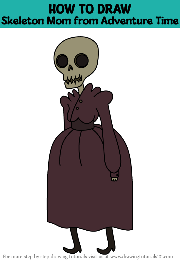 How to Draw Skeleton Mom from Adventure Time (Adventure Time) Step by ...