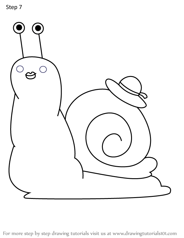 How to Draw Snail Lady 1 from Adventure Time (Adventure Time) Step by ...