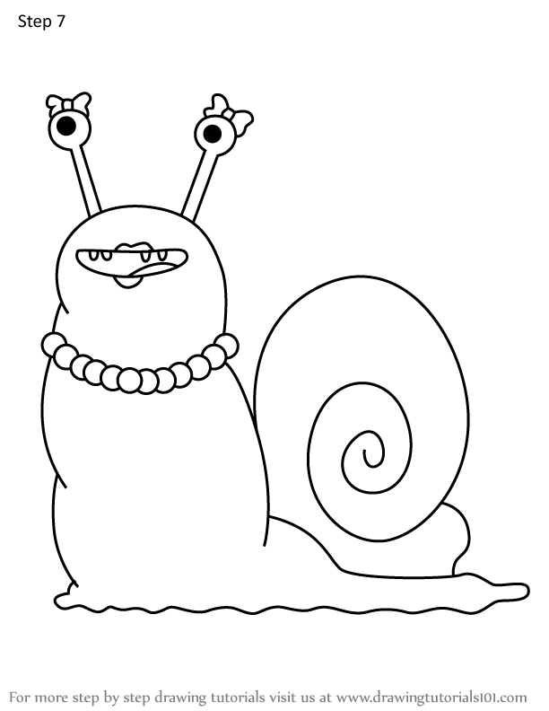 How to Draw Snail Lady 3 from Adventure Time (Adventure Time) Step by ...