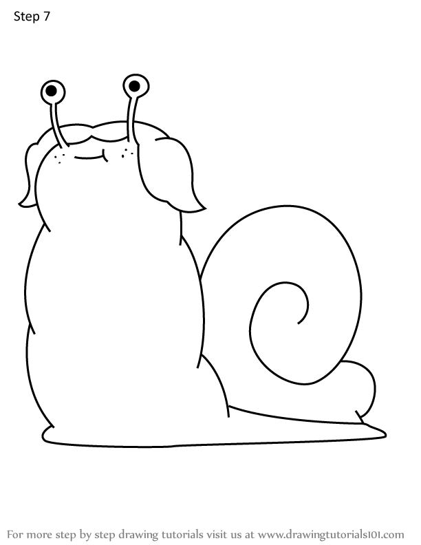 How to Draw Snail Lady 4 from Adventure Time (Adventure Time) Step by ...