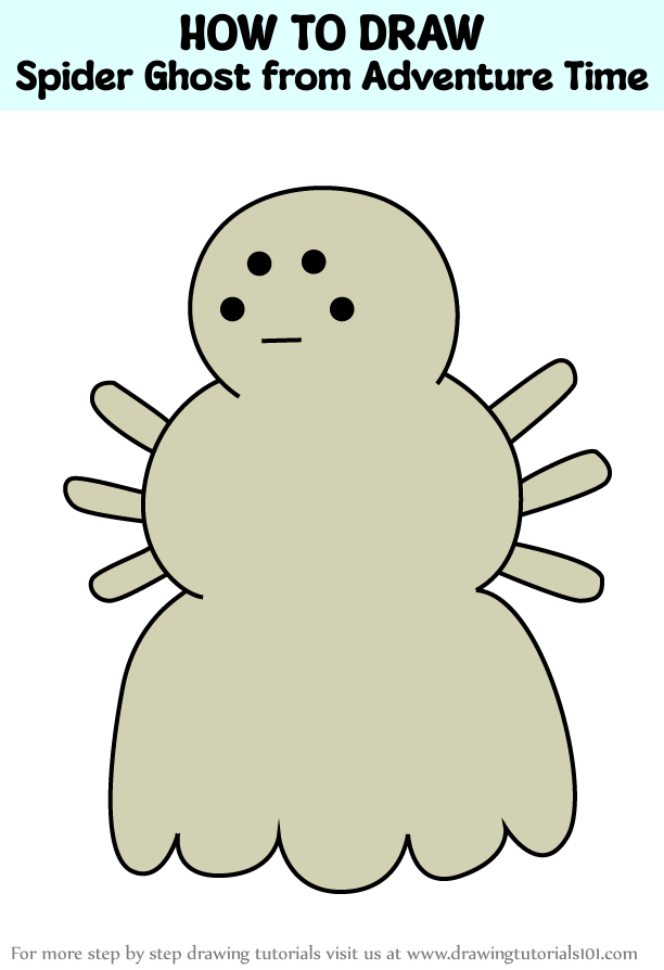 How to Draw Spider Ghost from Adventure Time (Adventure Time) Step by ...