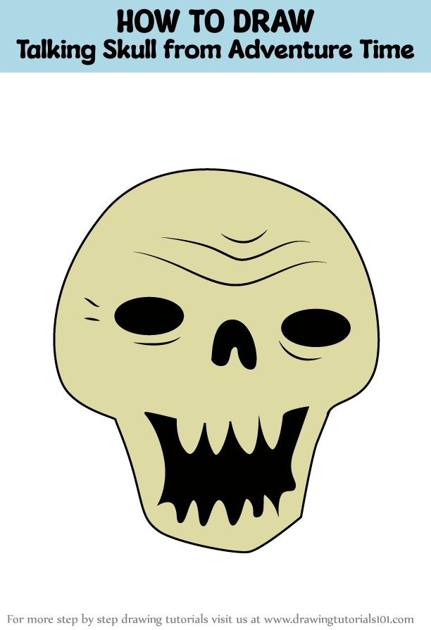 How to Draw Talking Skull from Adventure Time (Adventure Time) Step by ...