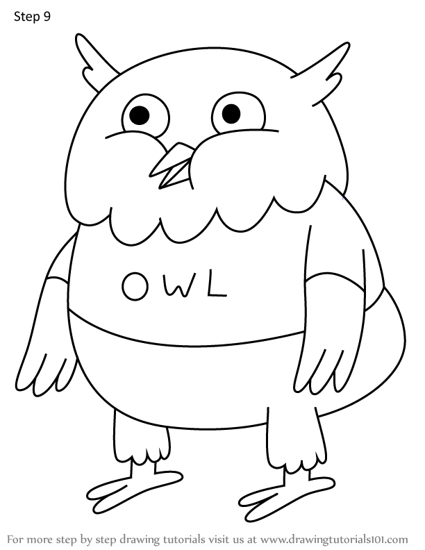 How to Draw The Owl from Adventure Time (Adventure Time) Step by Step ...