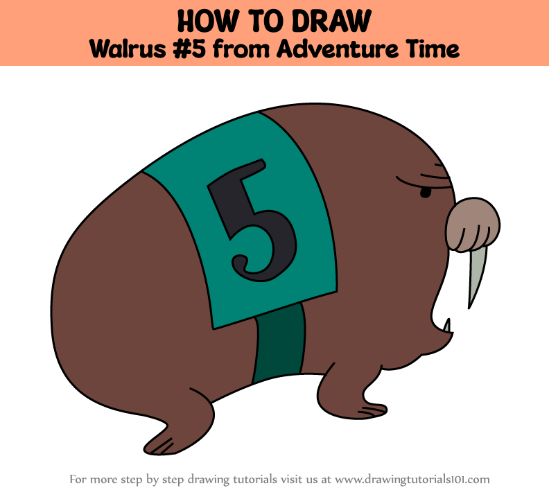 How to Draw Walrus #5 from Adventure Time (Adventure Time) Step by Step ...