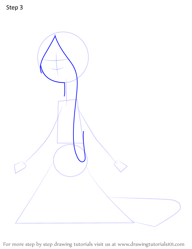 How to Draw Water Princess from Adventure Time (Adventure Time) Step by ...