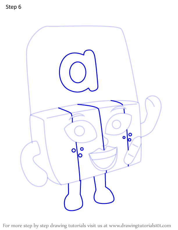 How to Draw A from Alphablocks (Alphablocks) Step by Step | DrawingTutorials101.com