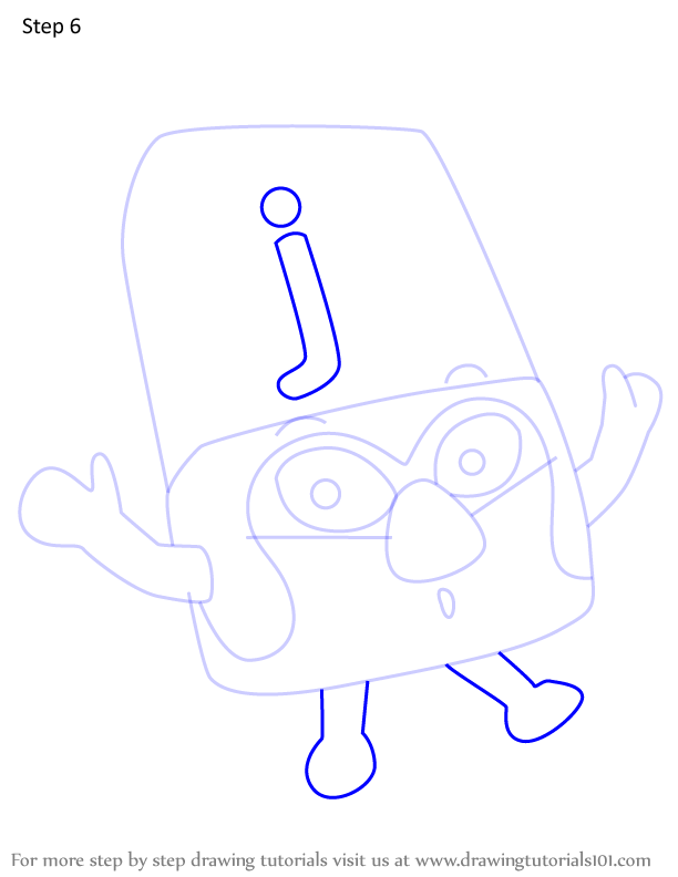 How to Draw J from Alphablocks (Alphablocks) Step by Step | DrawingTutorials101.com