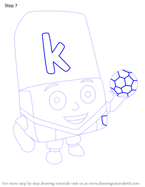 How to Draw K from Alphablocks (Alphablocks) Step by Step | DrawingTutorials101.com