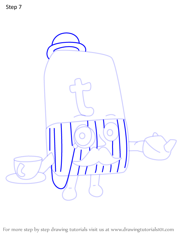 How to Draw T from Alphablocks (Alphablocks) Step by Step | DrawingTutorials101.com