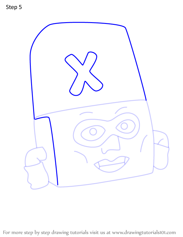 How to Draw X from Alphablocks (Alphablocks) Step by Step | DrawingTutorials101.com