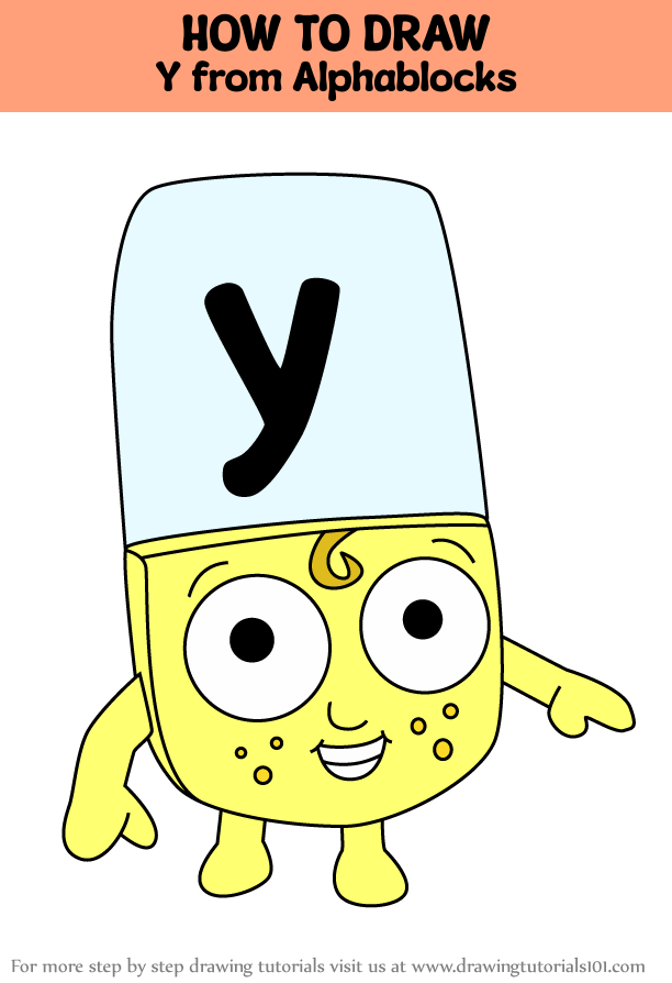 How to Draw Y from Alphablocks (Alphablocks) Step by Step | DrawingTutorials101.com
