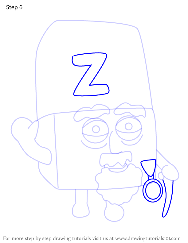 How to Draw Z from Alphablocks (Alphablocks) Step by Step | DrawingTutorials101.com