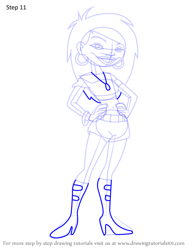 How to Draw Shaniqua Chulavista from American Dragon Jake Long ...
