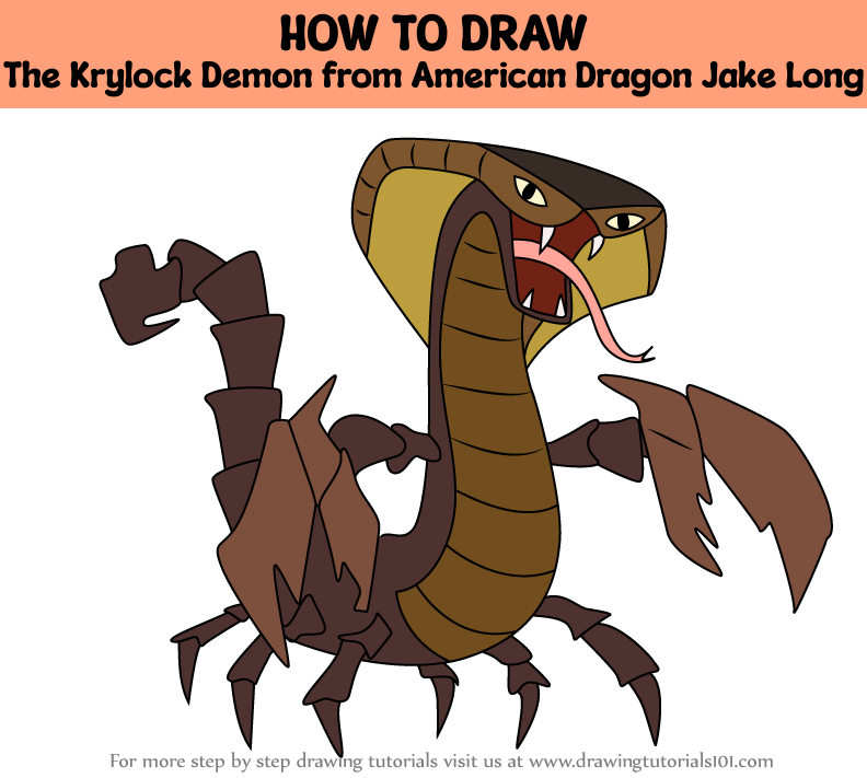 How to Draw The Krylock Demon from American Dragon Jake Long (American ...