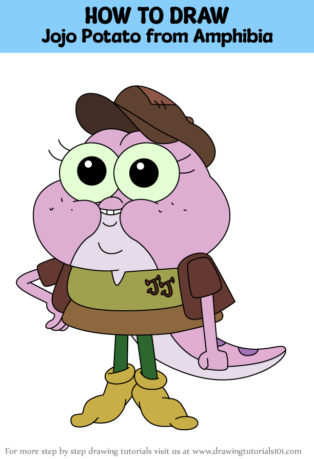 How to Draw Jojo Potato from Amphibia (Amphibia) Step by Step ...