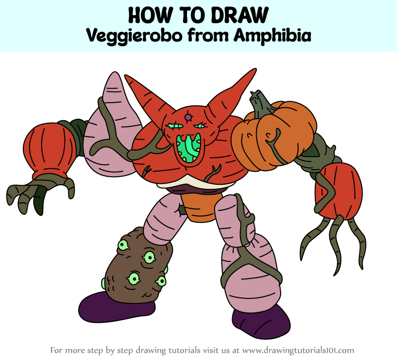 How to Draw Veggierobo from Amphibia (Amphibia) Step by Step ...