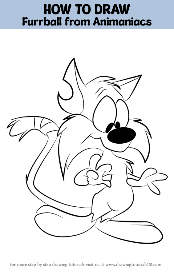 How to Draw Furrball from Animaniacs (Animaniacs) Step by Step ...