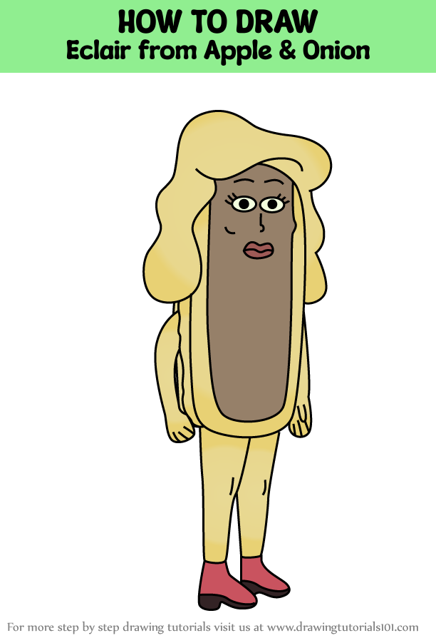 How to Draw Eclair from Apple & Onion (Apple & Onion) Step by Step ...