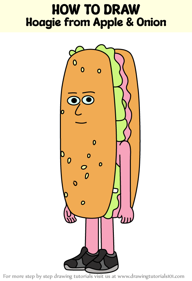 How to Draw Hoagie from Apple & Onion (Apple & Onion) Step by Step ...