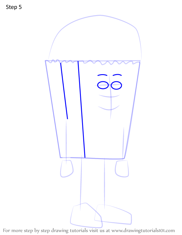 How to Draw Popcorn from Apple & Onion (Apple & Onion) Step by Step ...