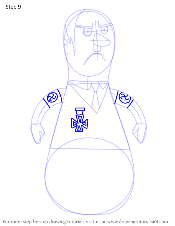 How to Draw Adolf Hitler from Aqua Teen Hunger Force (Aqua Teen Hunger ...