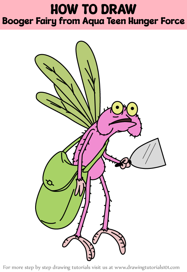 How to Draw Booger Fairy from Aqua Teen Hunger Force (Aqua Teen Hunger ...
