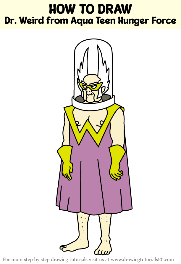 How to Draw Dr. Weird from Aqua Teen Hunger Force (Aqua Teen Hunger ...