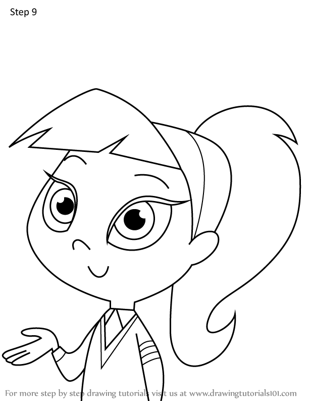 How to Draw Betty Barrett from Atomic Betty (Atomic Betty) Step by Step ...