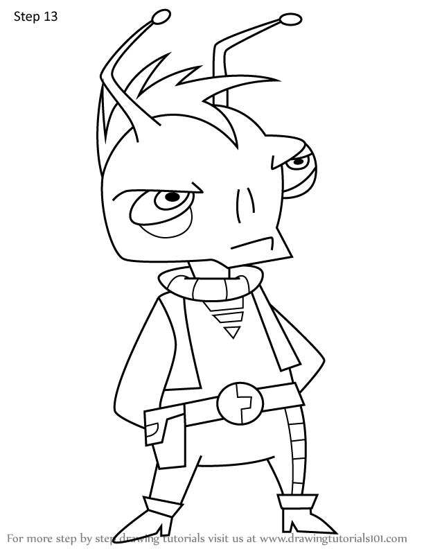 How to Draw Boltar from Atomic Betty (Atomic Betty) Step by Step ...