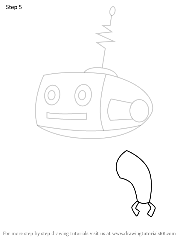 How to Draw X-5 from Atomic Betty (Atomic Betty) Step by Step ...