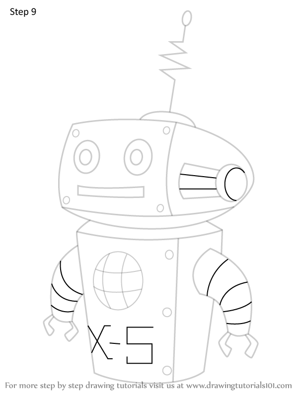 How to Draw X-5 from Atomic Betty (Atomic Betty) Step by Step ...
