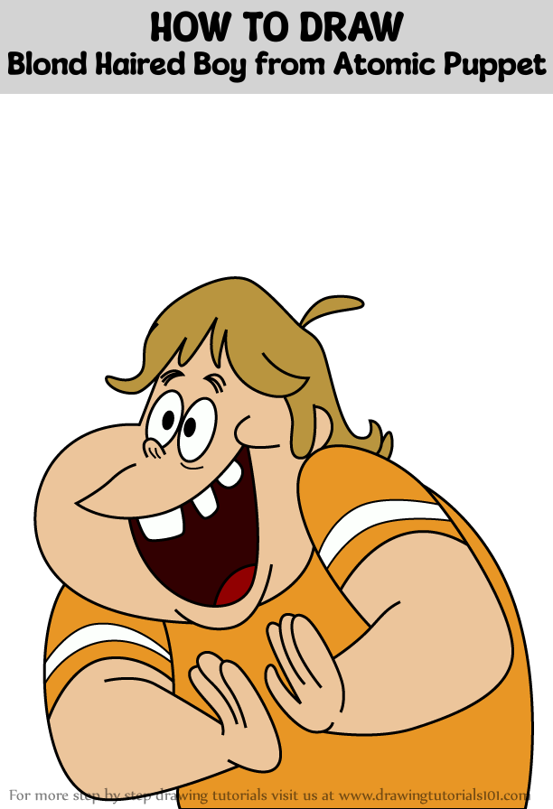 How to Draw Blond Haired Boy from Atomic Puppet (Atomic Puppet) Step by ...